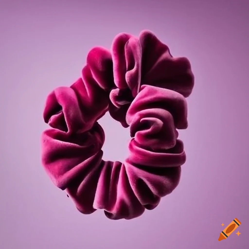 Velvet scrunchie on Craiyon