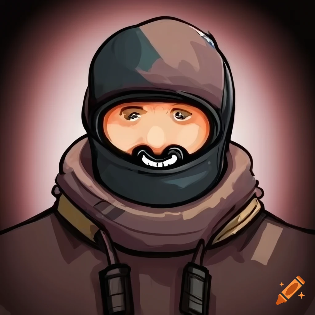 Cartoon illustration of professional cs:go player dotfeo on Craiyon