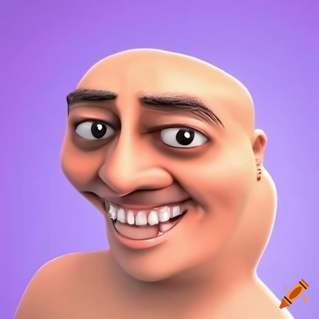 Meme character as a 3d animated character on Craiyon