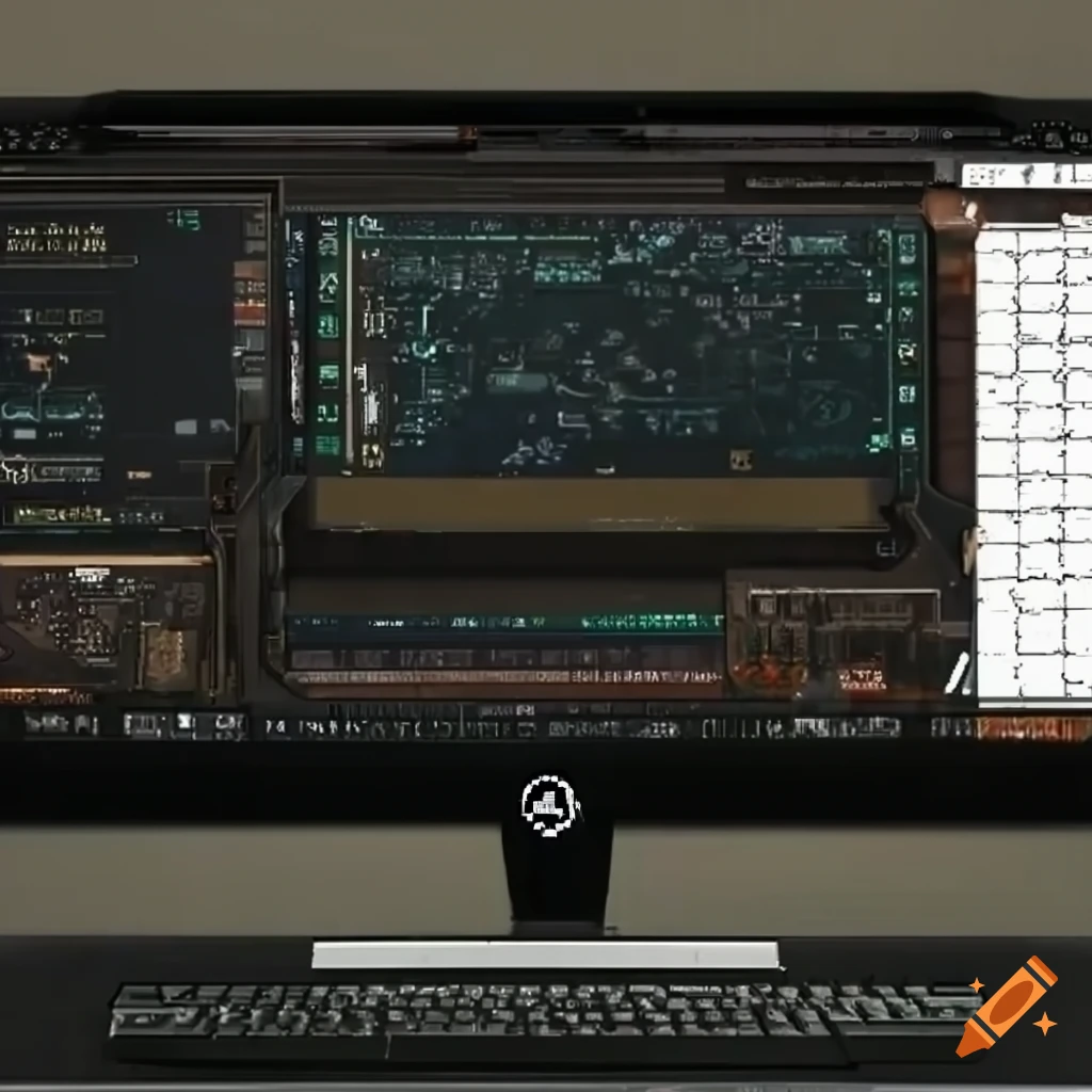 Military video game menu screen for computers on Craiyon