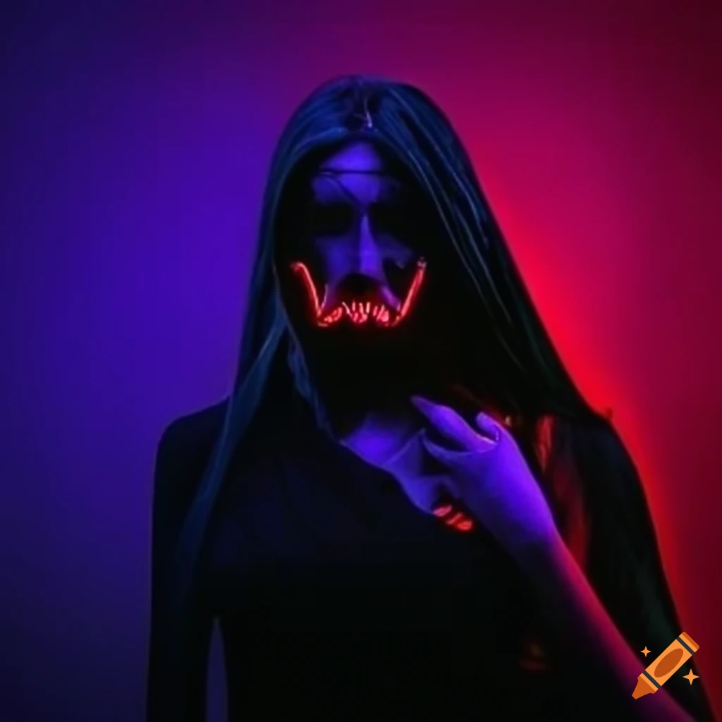 Vampire in a neon-lit atmospheric setting on Craiyon