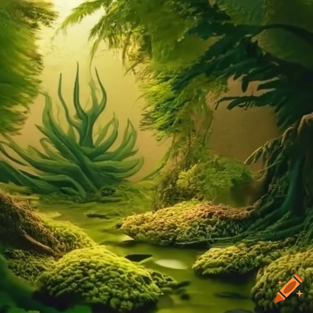 Invasive plants on Craiyon