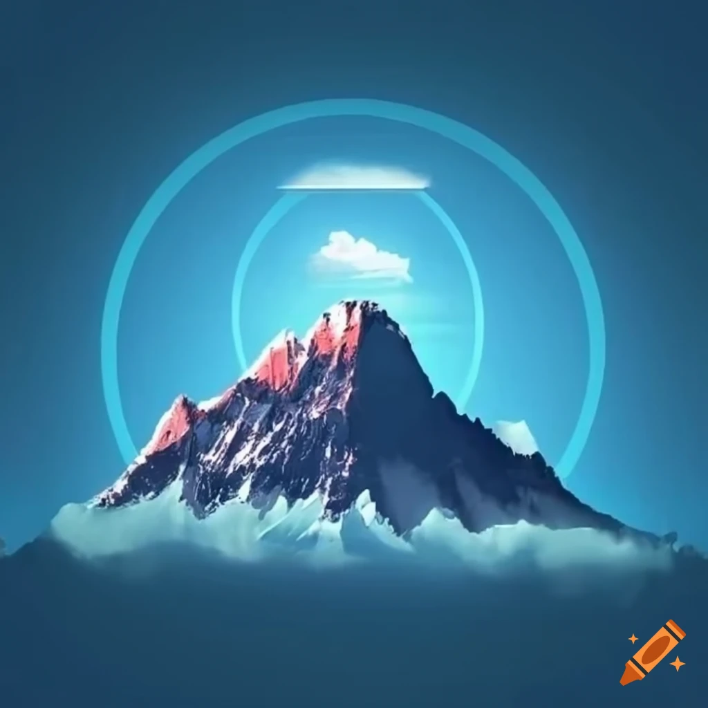 Mountain reaching the sky with water at its feet in an unusual setting ...