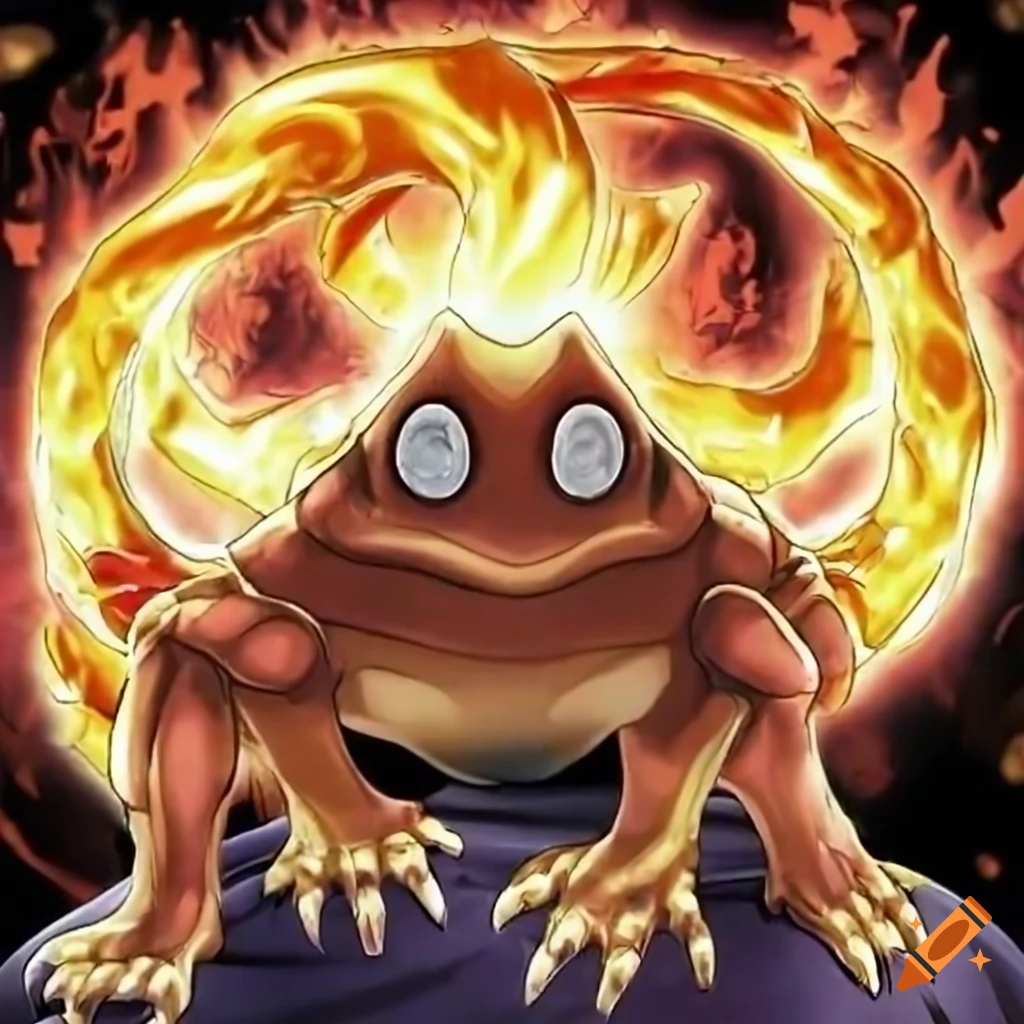 Yugioh big fire frog on Craiyon
