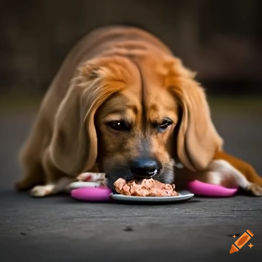 Dog eating on Craiyon