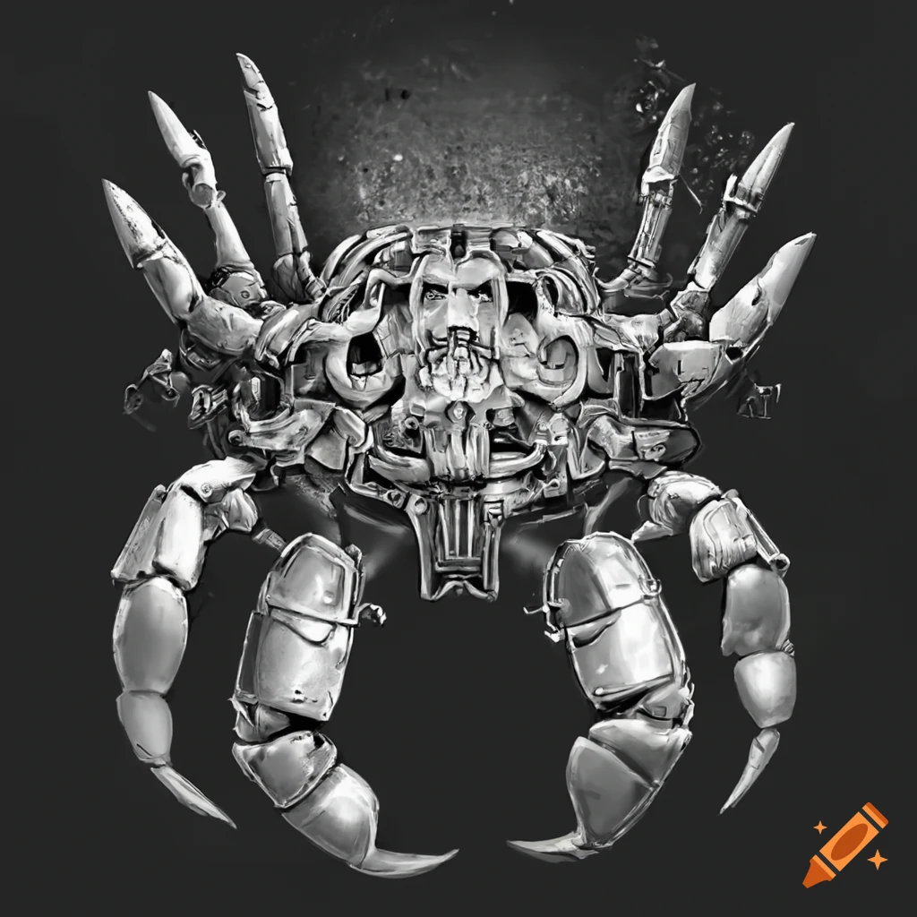 Futuristic crab space terminator on Craiyon