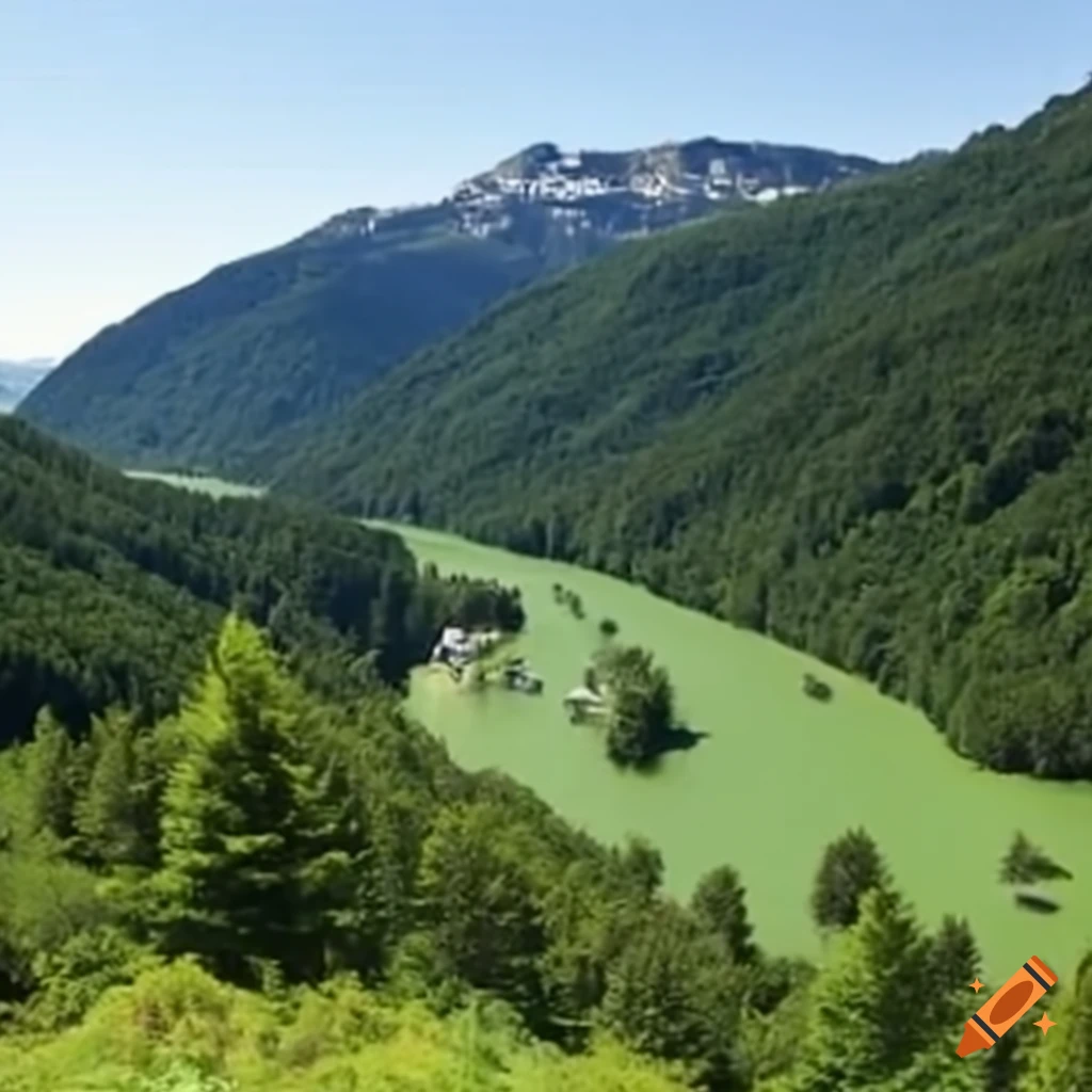 Scenic view of natural surroundings on Craiyon