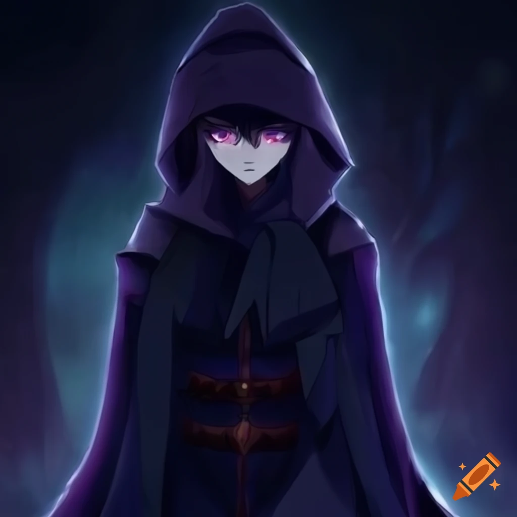 Wizard in dark anime style on Craiyon