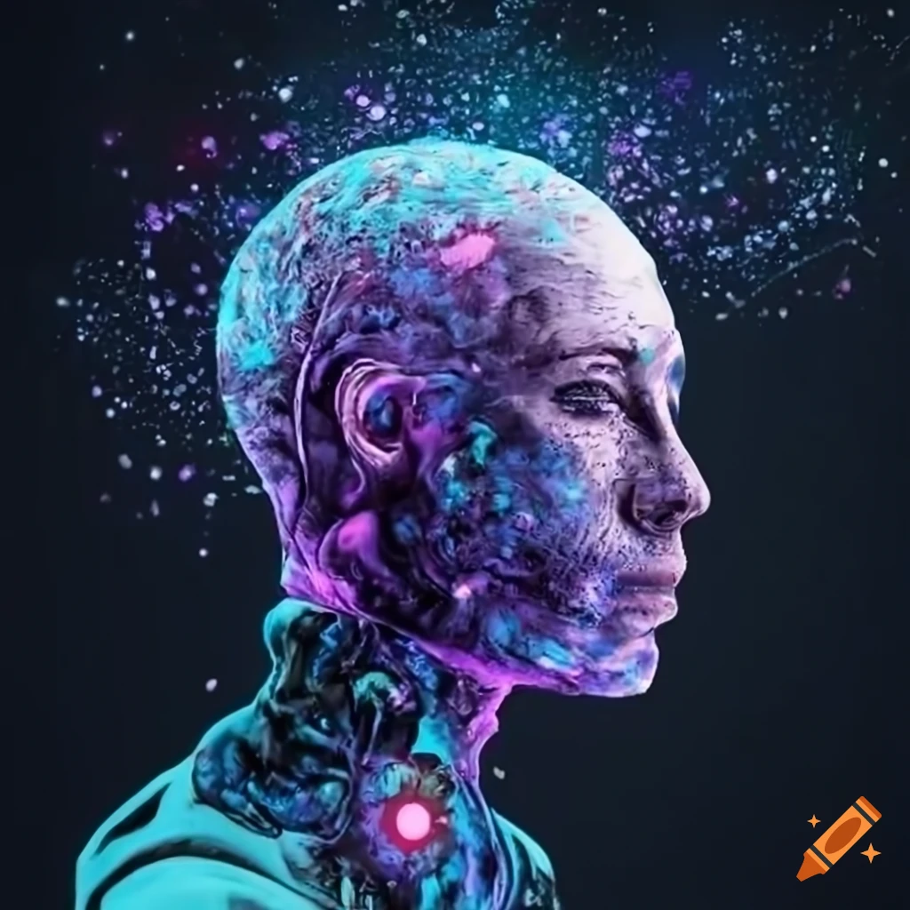 Digital art illustration with text on Craiyon