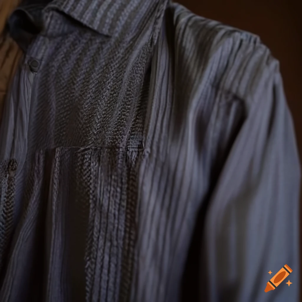 Close-up of a shirt fabric texture on Craiyon