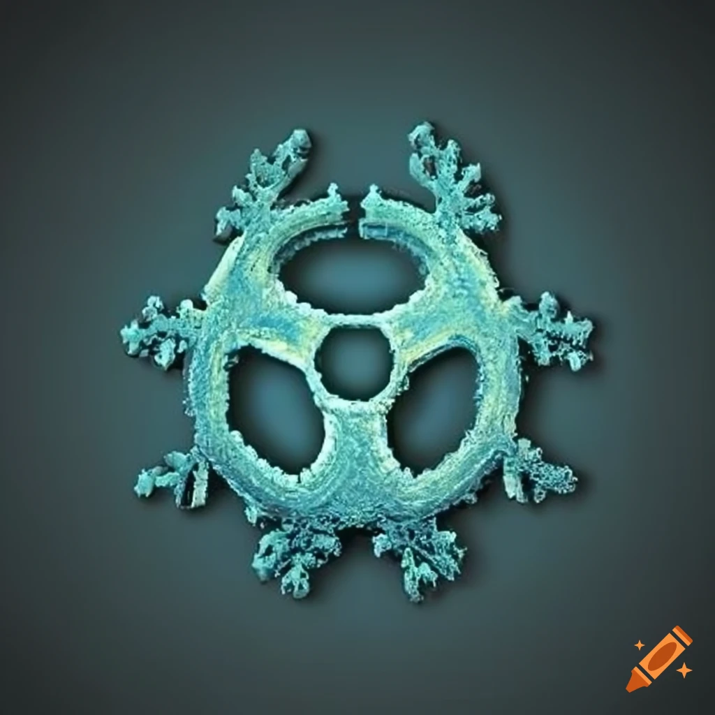 Snowflake biohazard symbol on Craiyon
