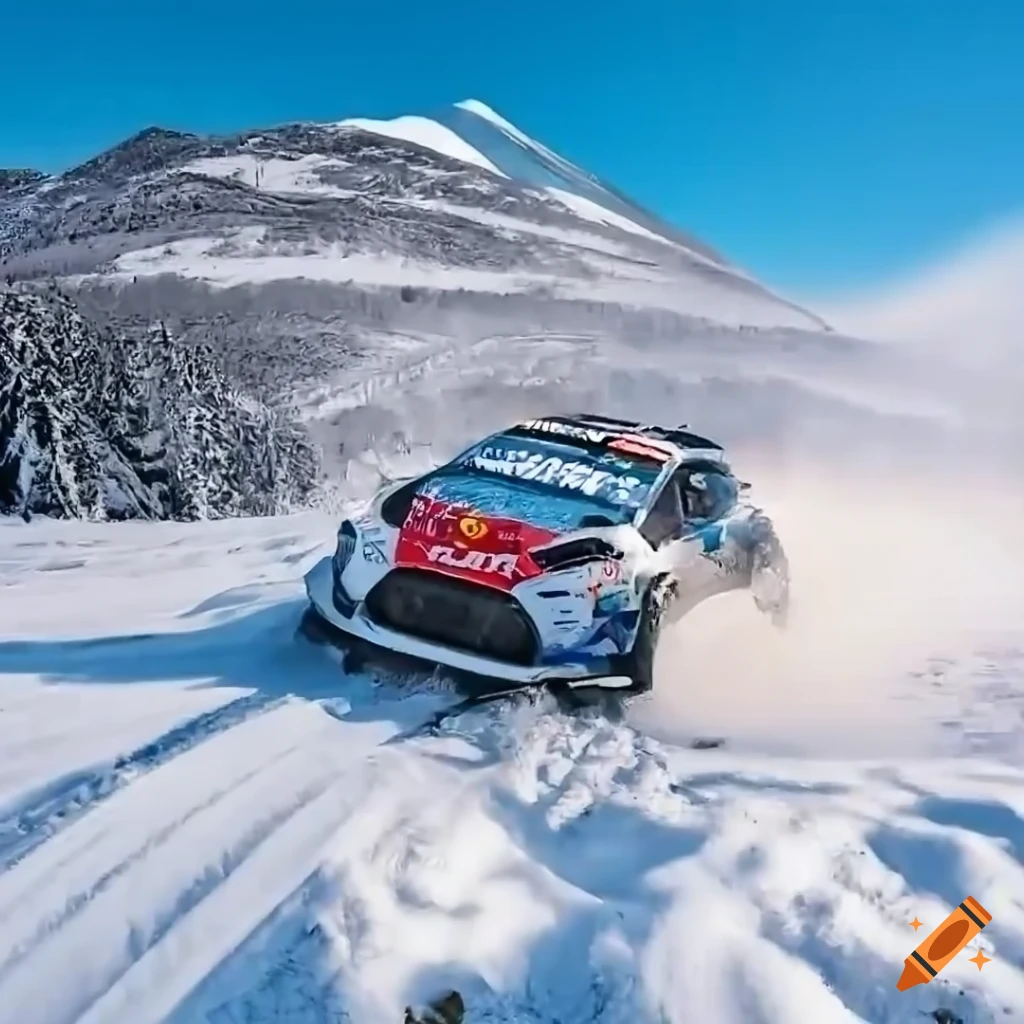 High-speed monte carlo rally race on snowy mountain roads in 4k ...