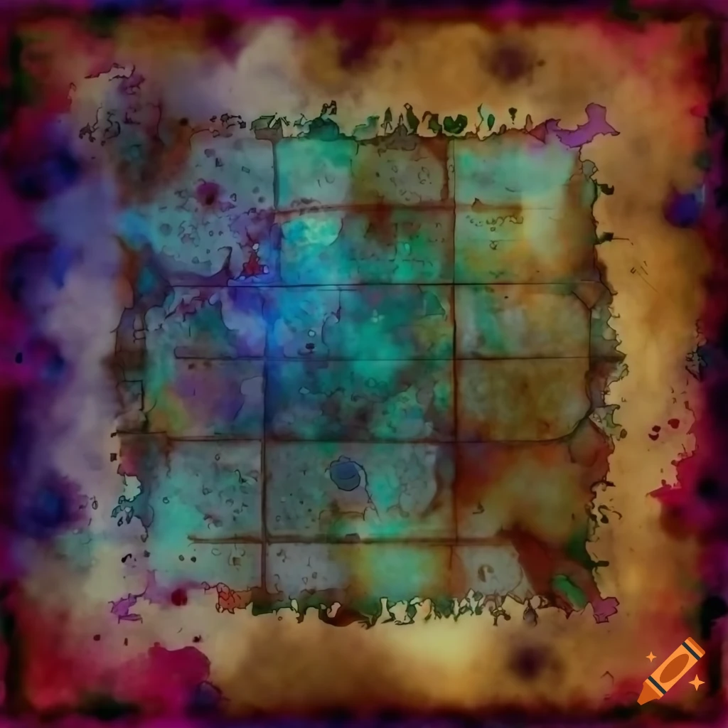 Fantasy map of the underdark with grid lines for dungeons and dragons ...