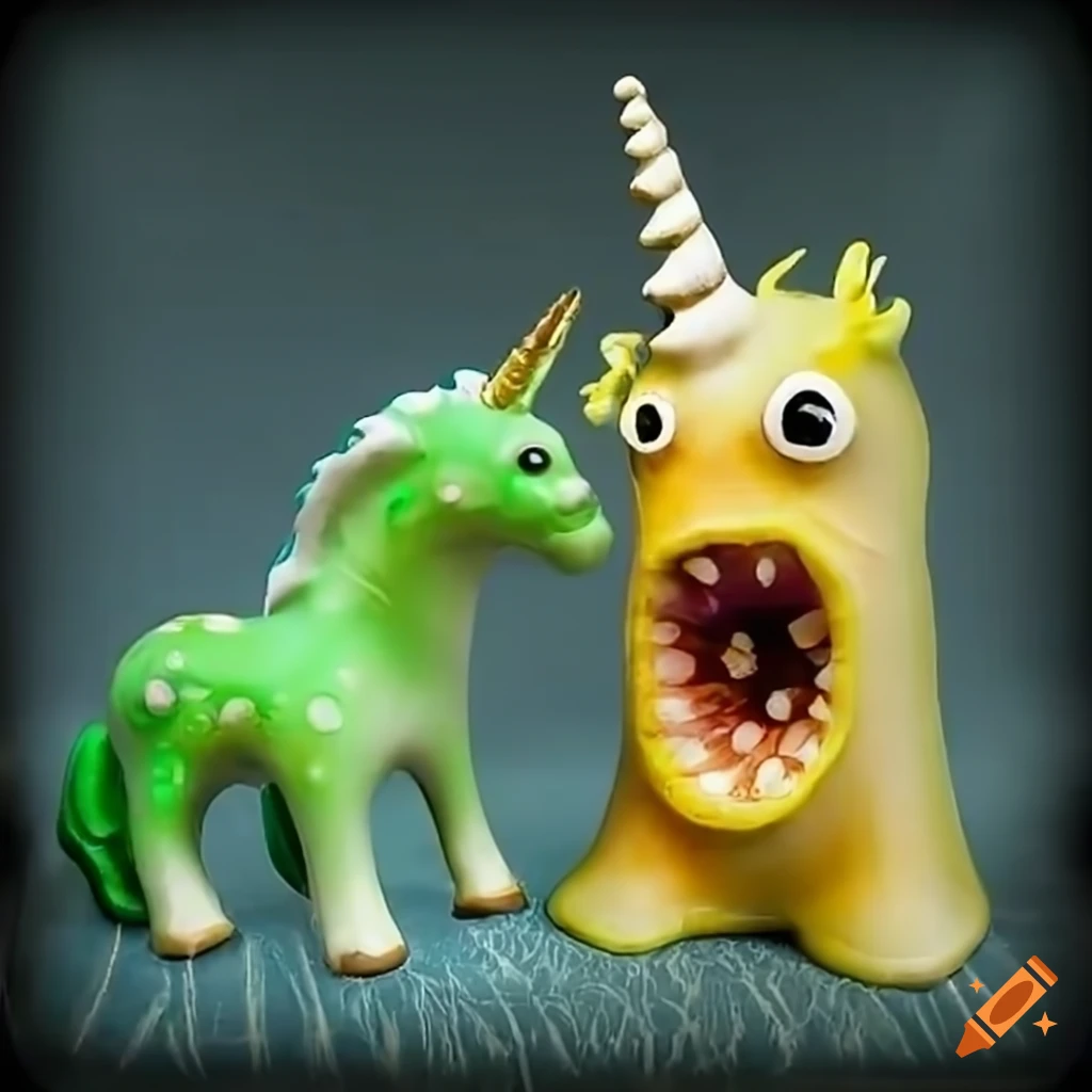 Mythical creatures and mutant omega mart lemon fruit monster in a ...