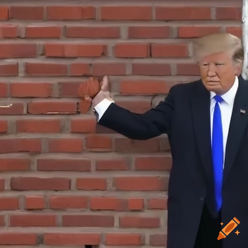 Man building a brick wall on Craiyon