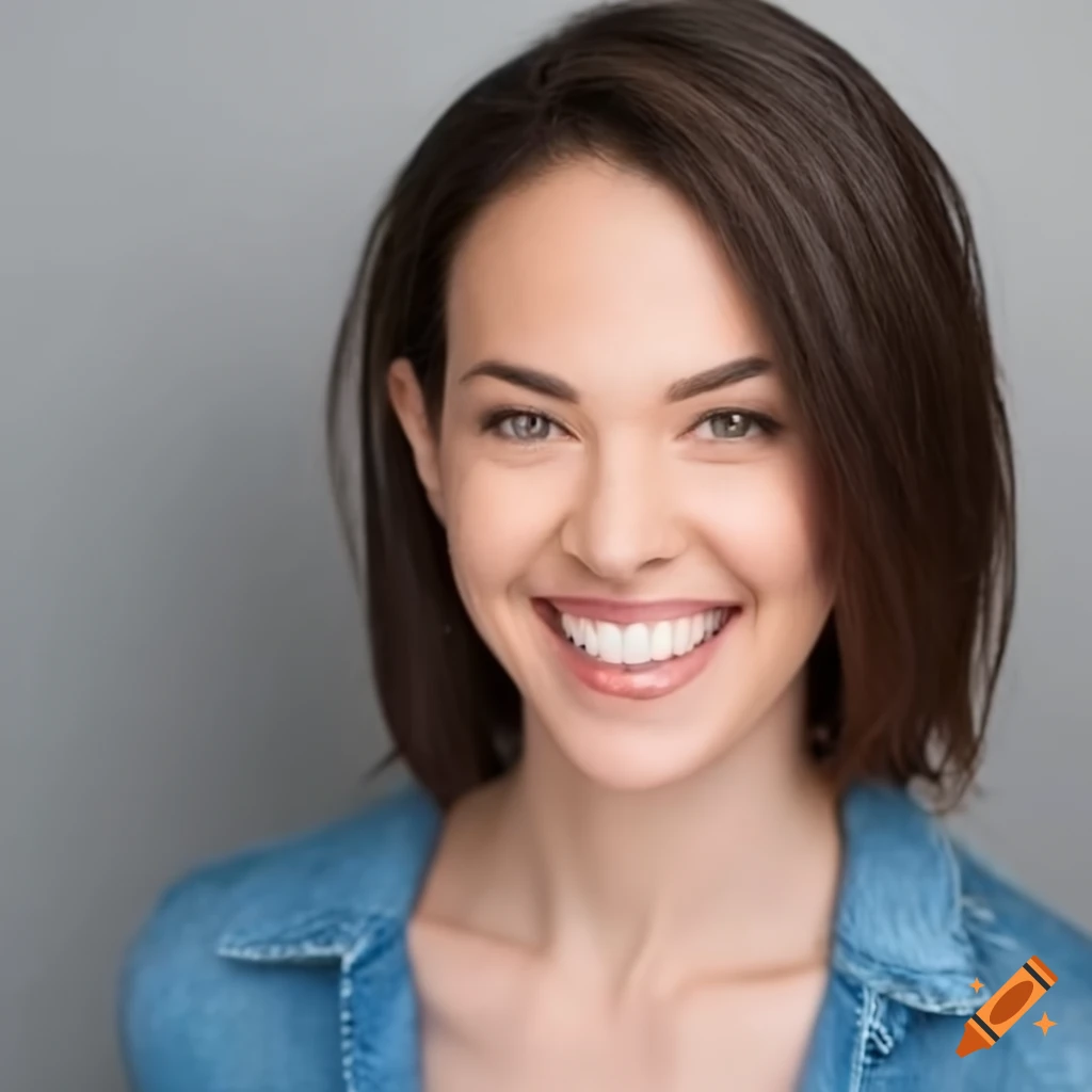 Smiling woman in her 30s for LinkedIn headshot on Craiyon