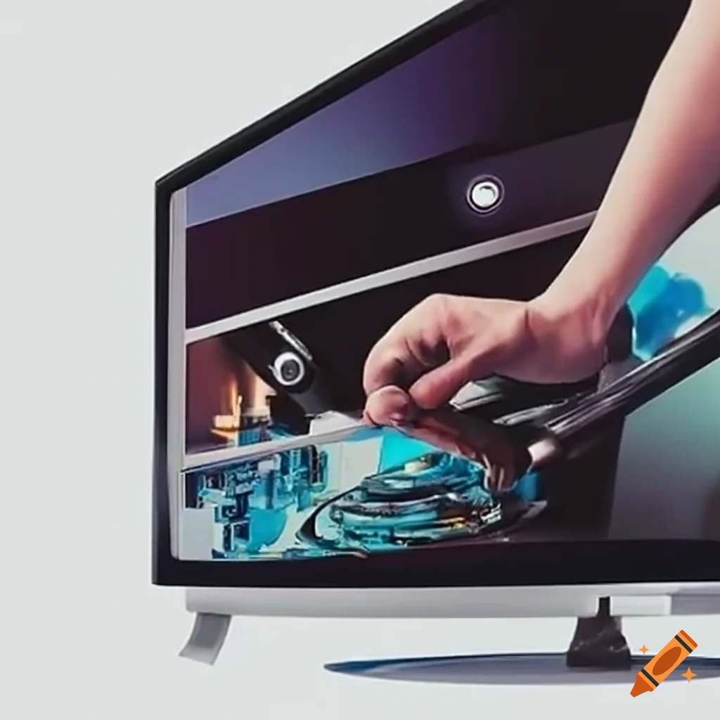 Fix tv repair by a private master on Craiyon