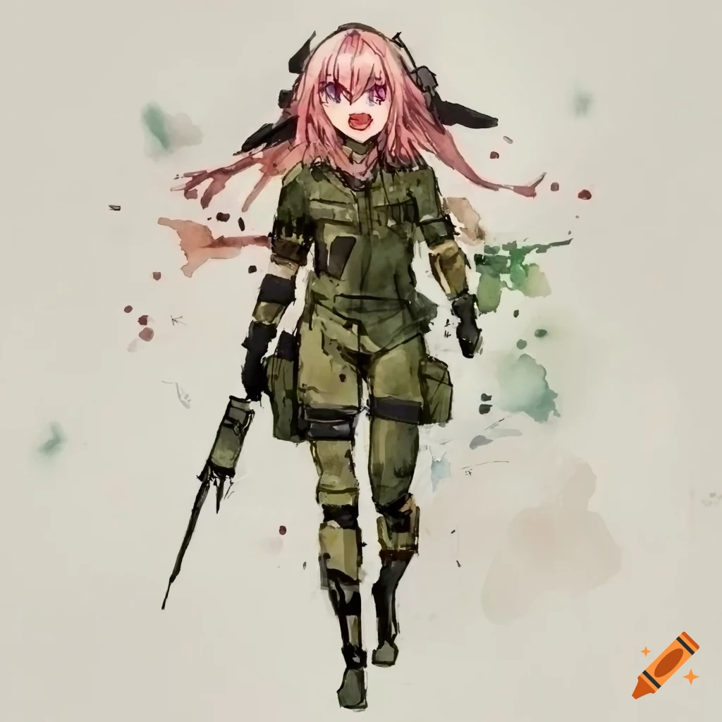 Full-length portrait of Astolfo in Metal Gear Solid concept art by Yoji ...