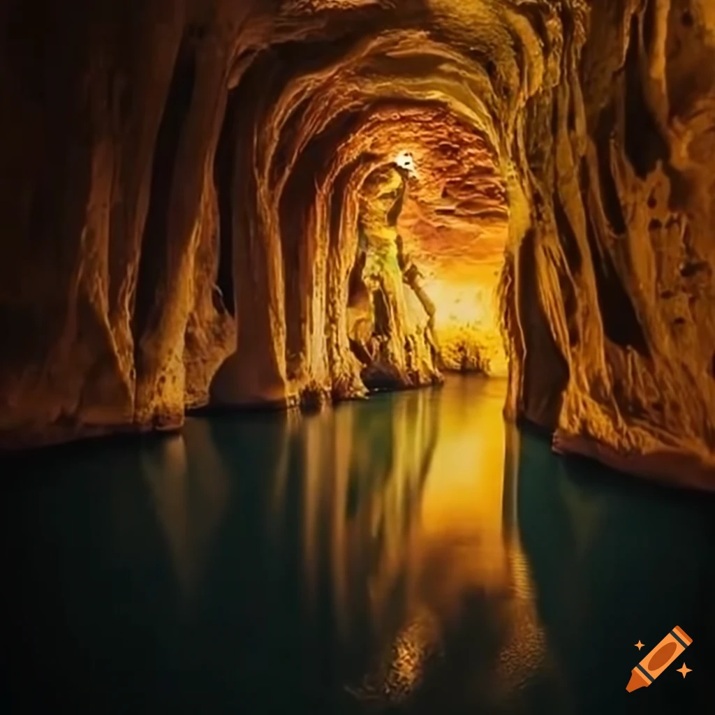 Ancient underground river in an egyptian setting on Craiyon