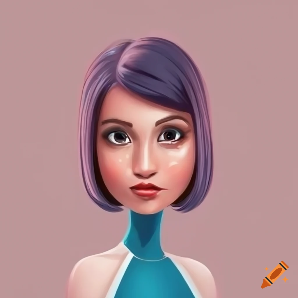 Visual cartoon characters style profile picture on Craiyon