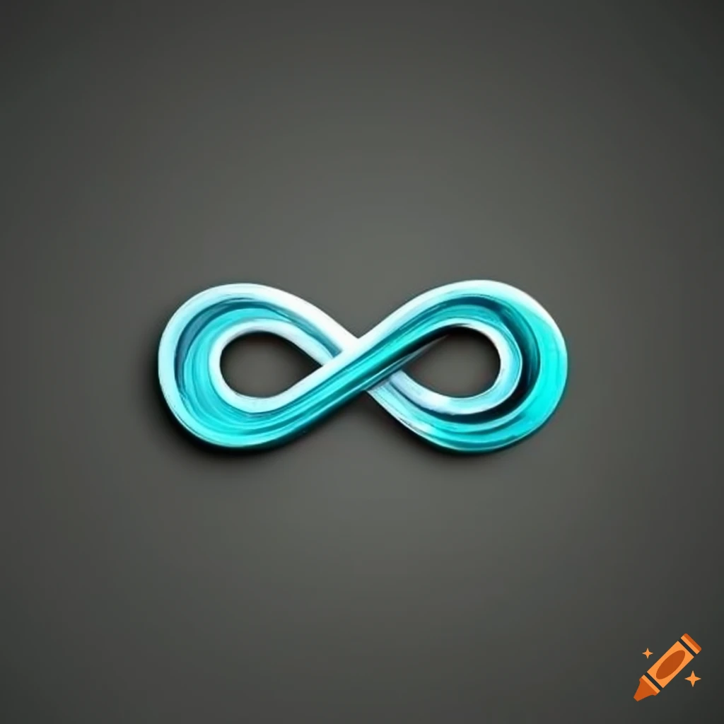 Infinity symbol inspired logo design on Craiyon