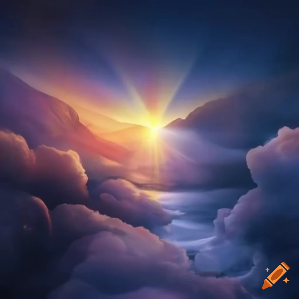 Glorious light from the heavens on Craiyon