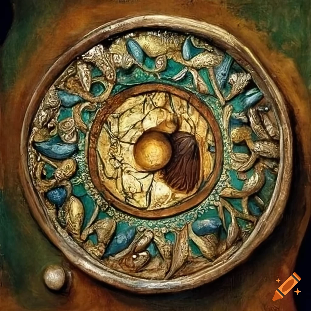 Medieval painting of a magic amulet in a green tree by peter bruegel on ...