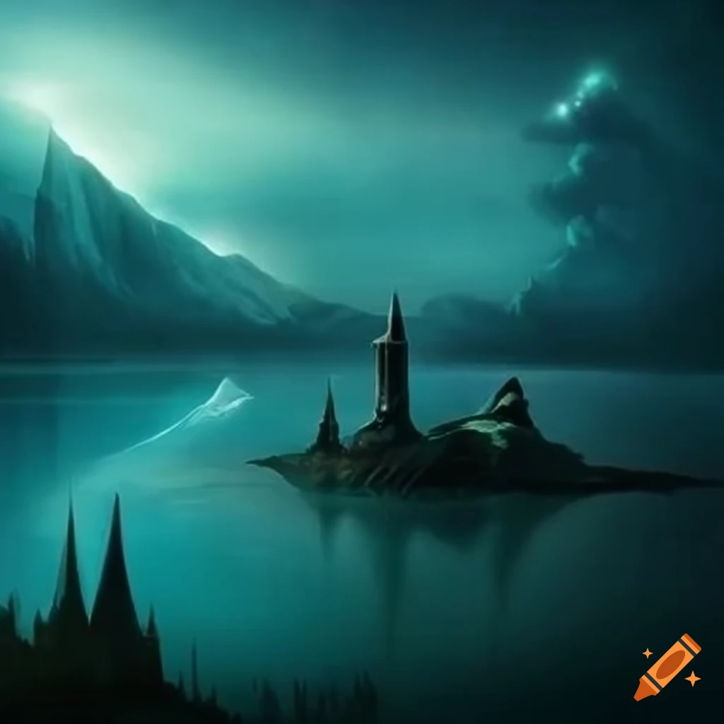 Fantastical landscape hell on Craiyon