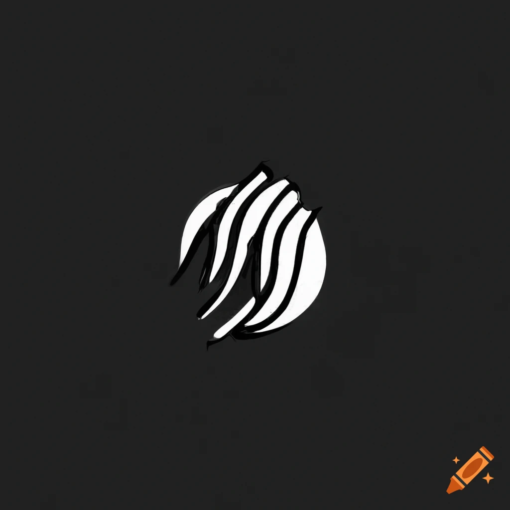 Heat logo in simple 2d black and white style on Craiyon