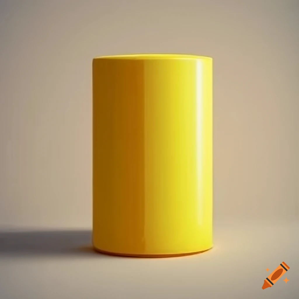 Yellow cylinder shape on Craiyon