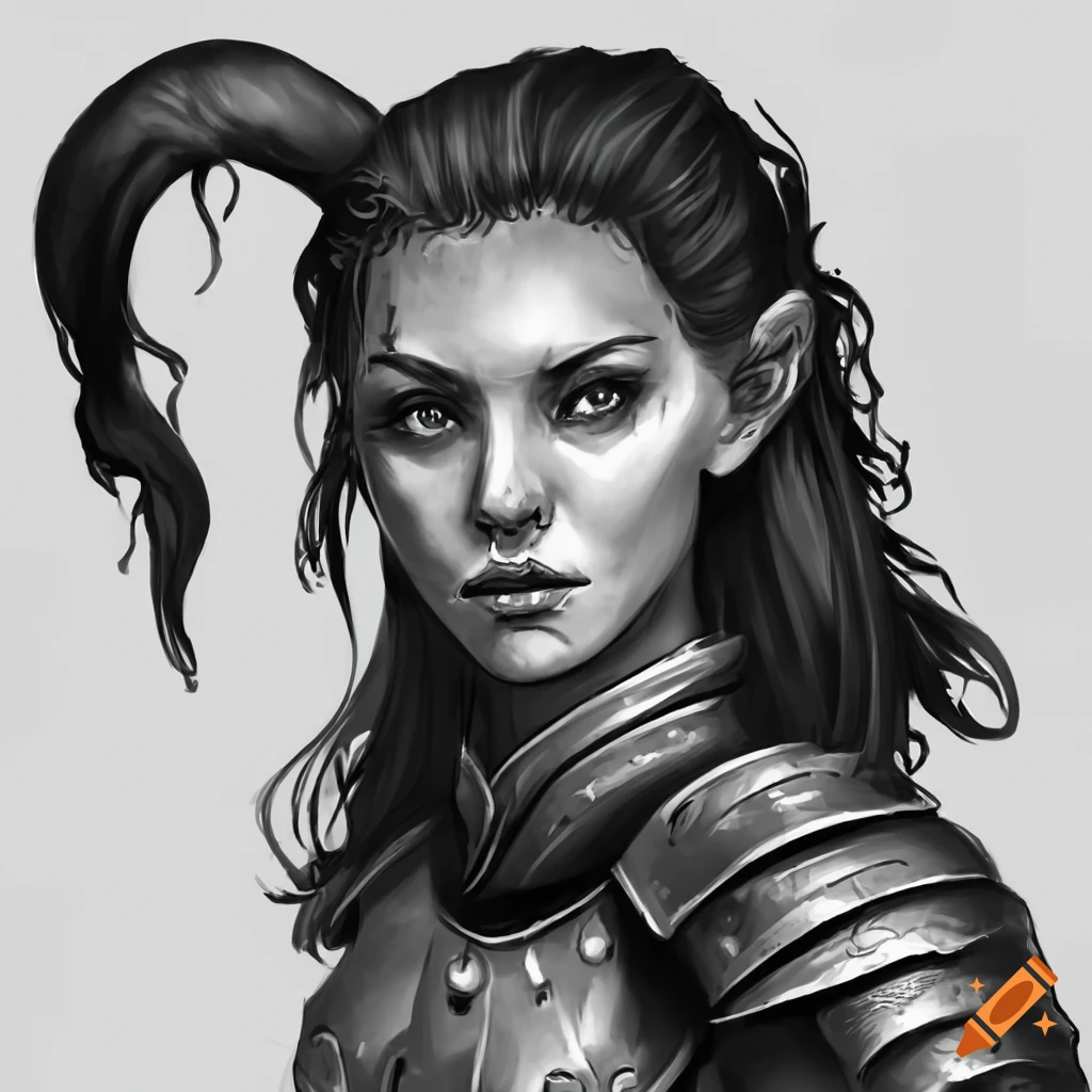 Elegant 40 year old female d&d fighter portrait on Craiyon