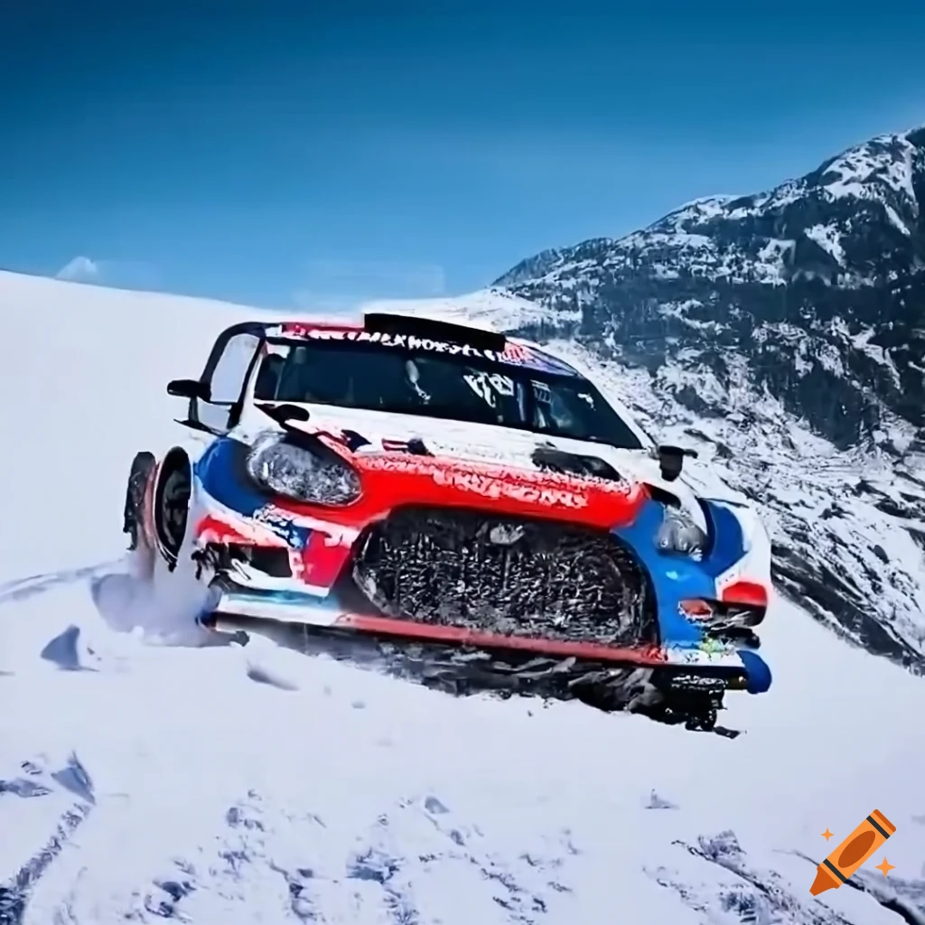 High-speed monte carlo rally race on snowy mountain roads in 4k ...