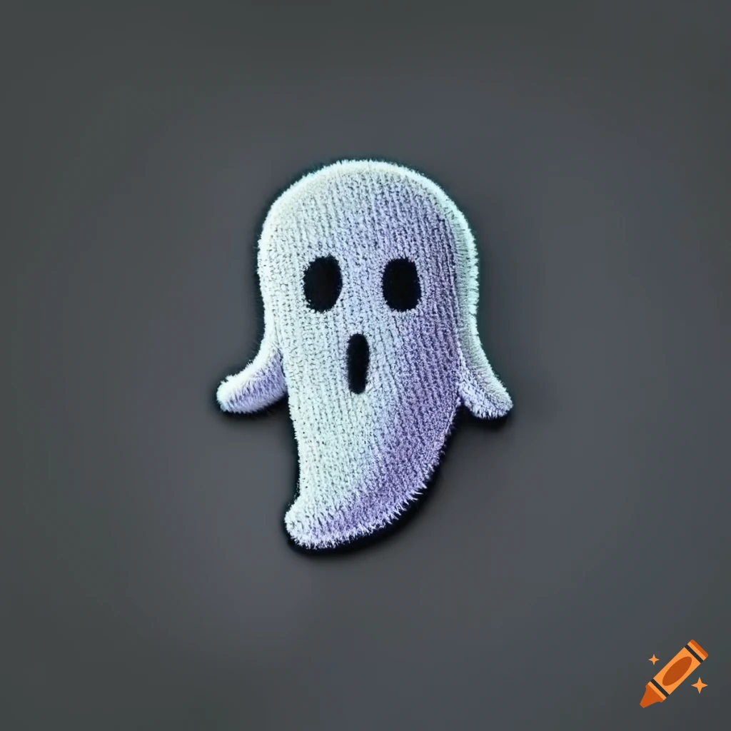 Adorable ghost emoji patch on Craiyon
