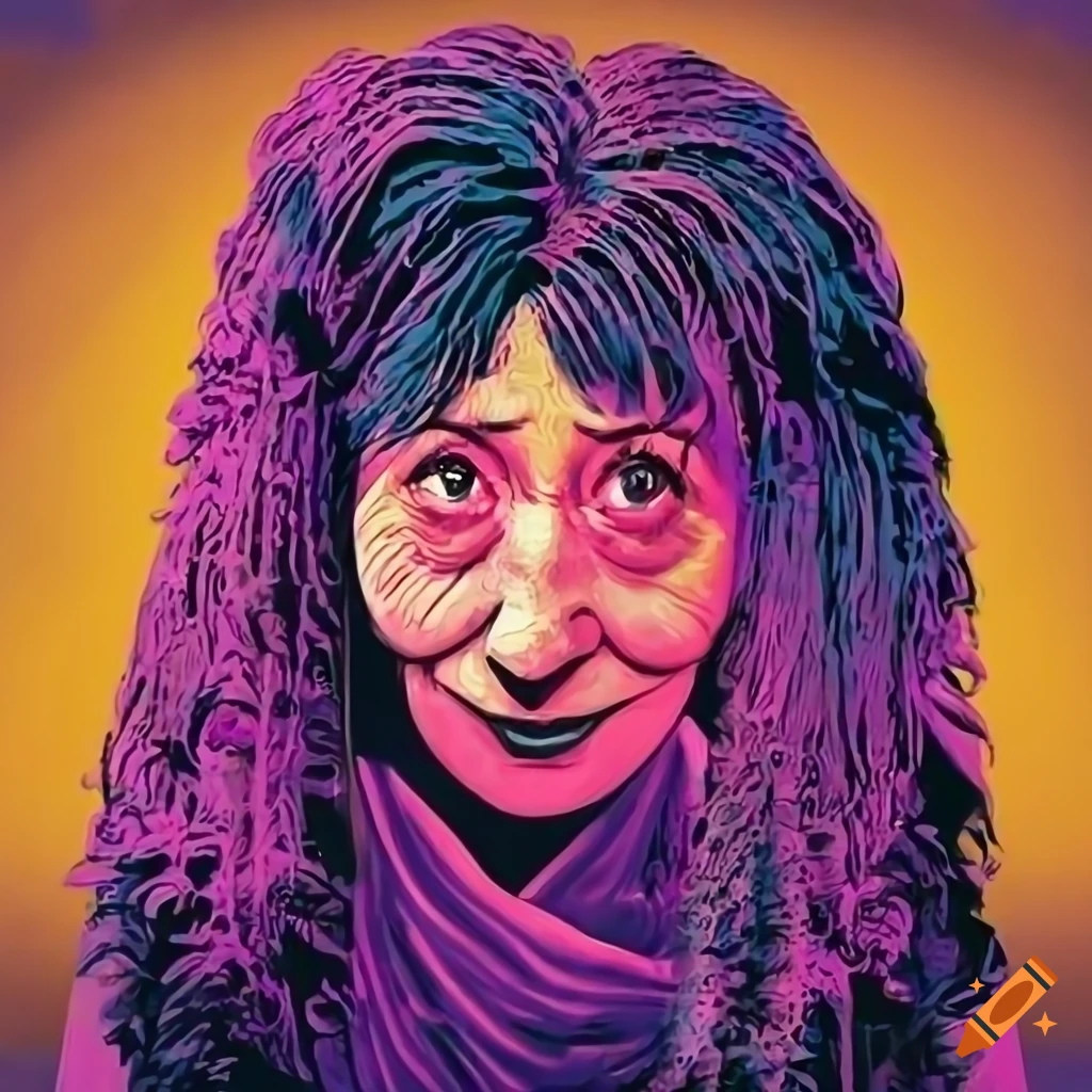 Mad Madam Mim poster with extreme pop art detail on Craiyon