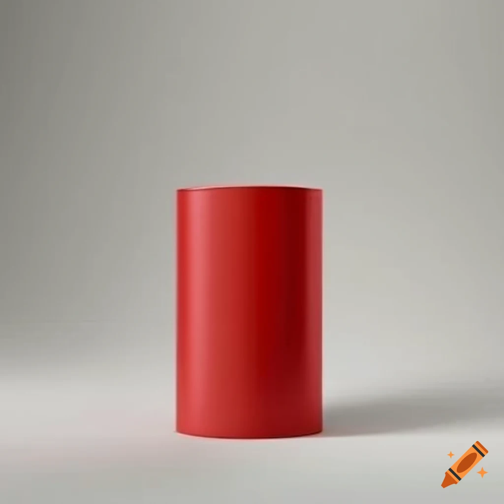 Red cylinder shape on Craiyon