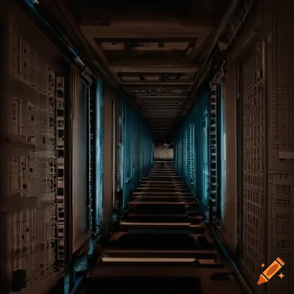 Highly realistic high-tech circuit room underground on Craiyon