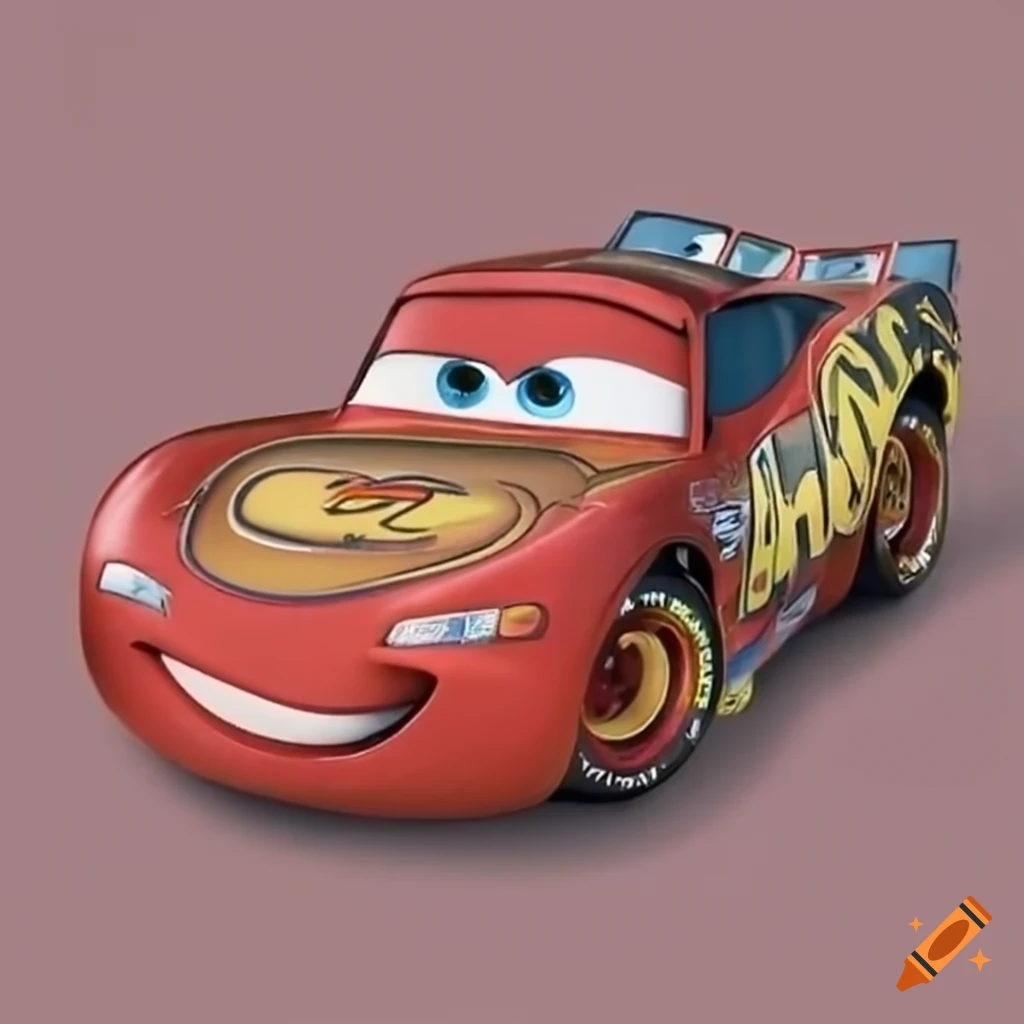 Lightning McQueen character from Cars movie on Craiyon
