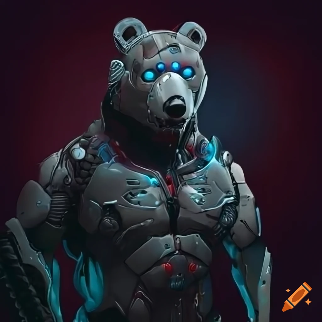 Cyborg bear on Craiyon