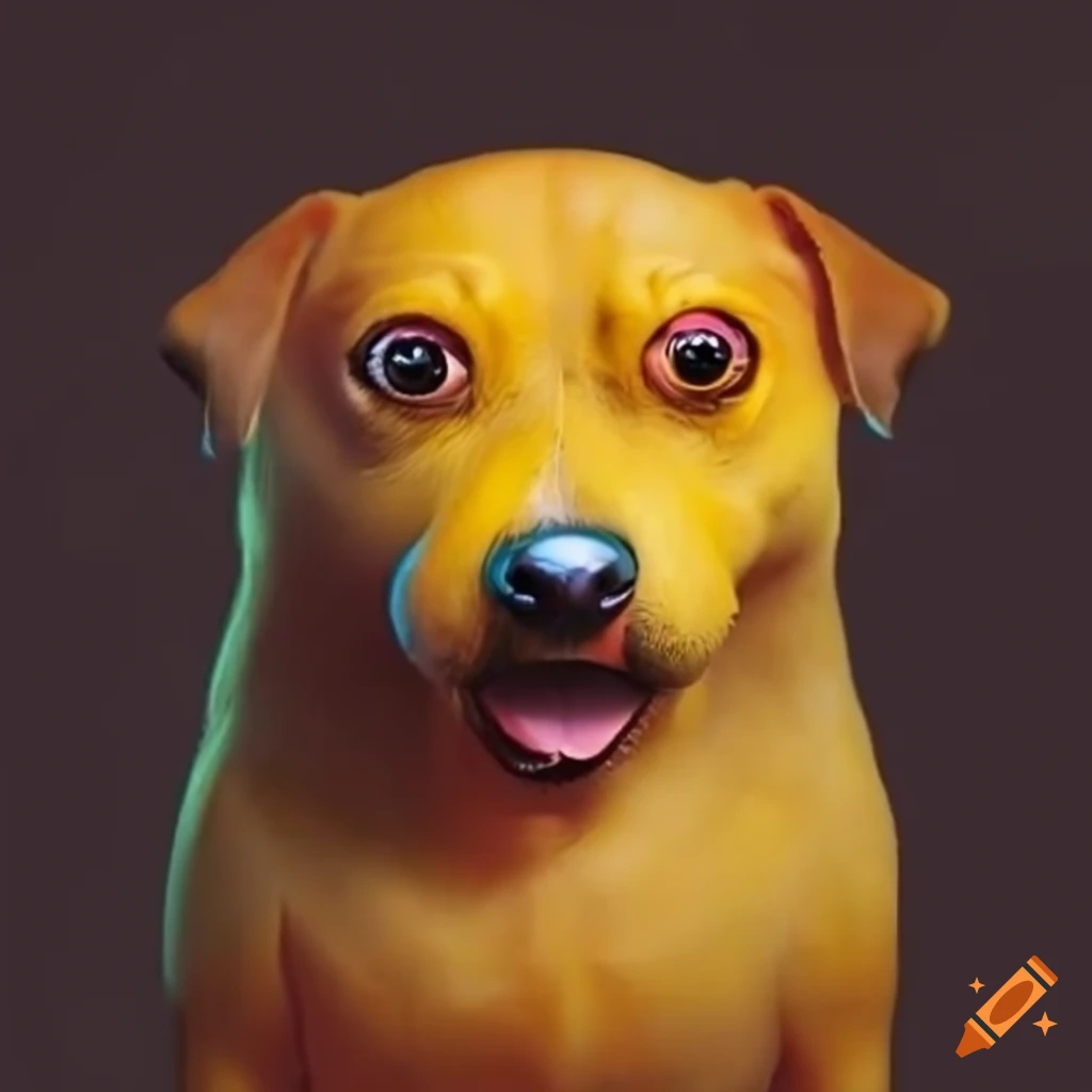 Real life representation of jake the dog character on Craiyon