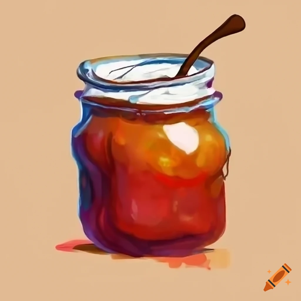 Jar of apple jam on Craiyon