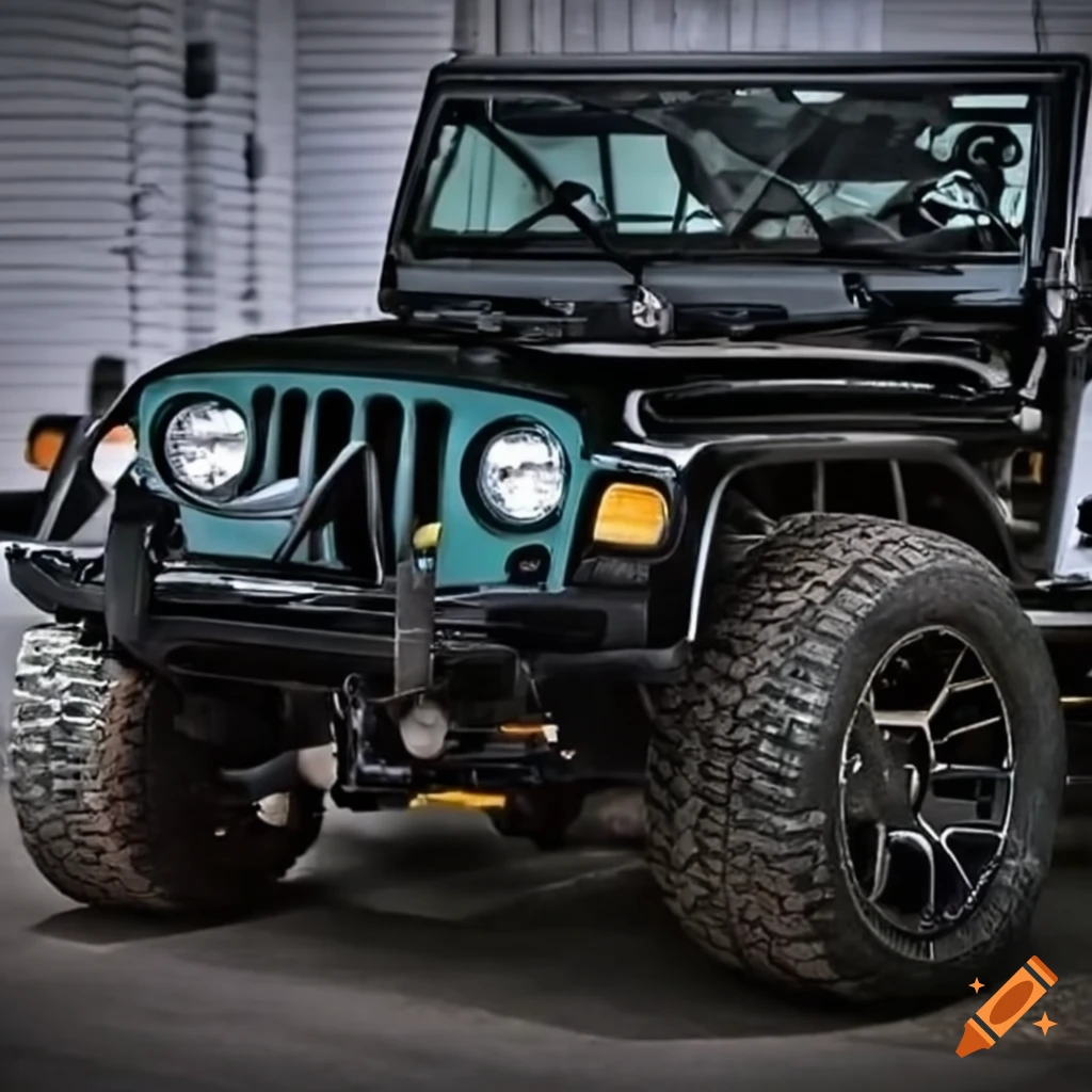 Modified jeep on Craiyon