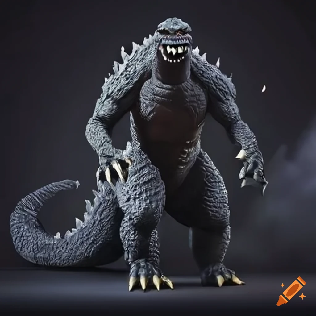 Powerful godzilla creature on Craiyon