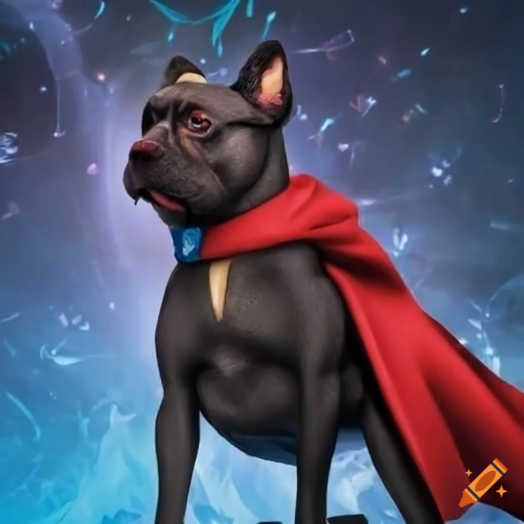 Superhero dog on Craiyon