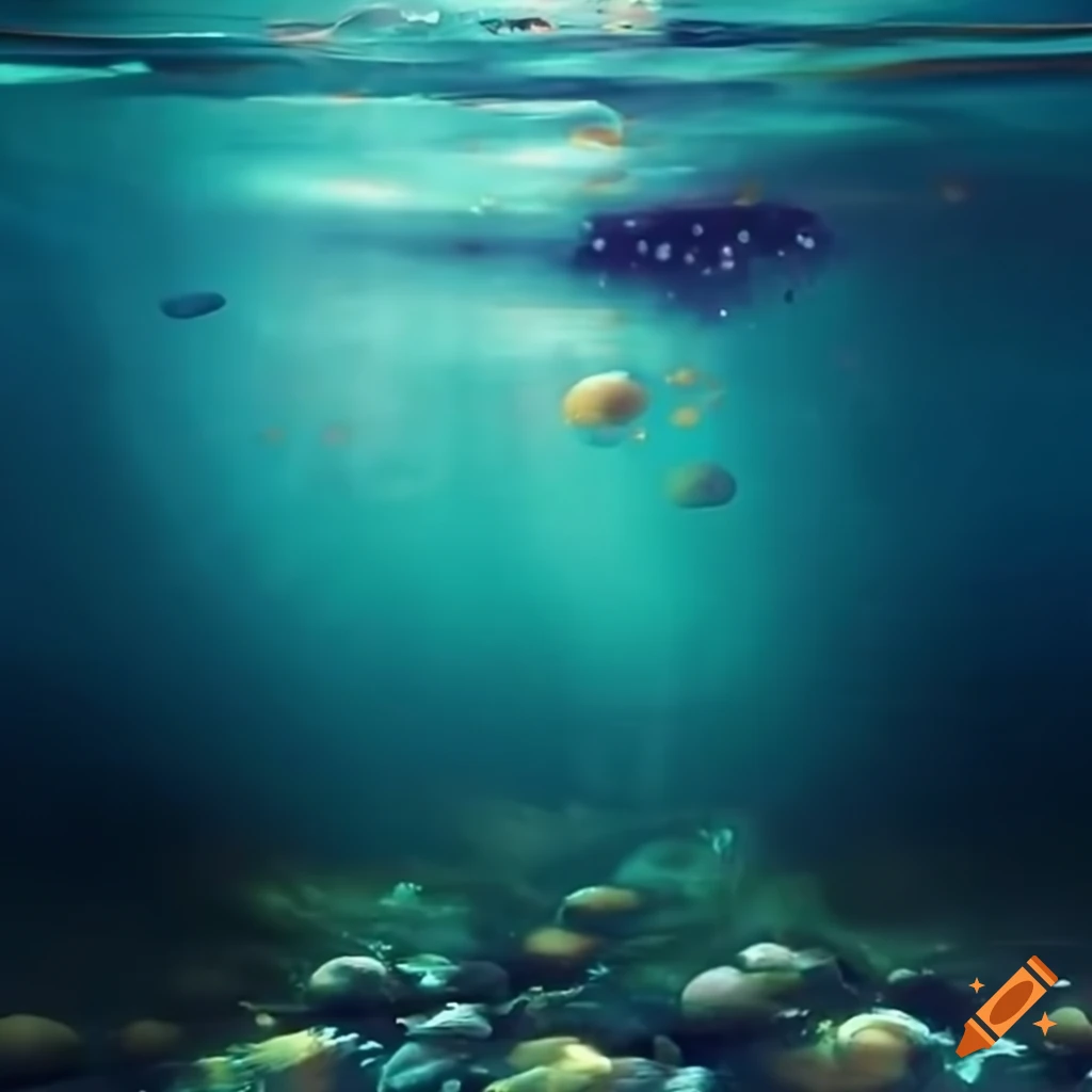 Underwater scene on Craiyon