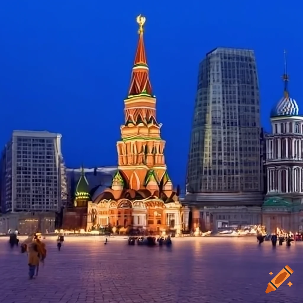 Square in moscow on Craiyon