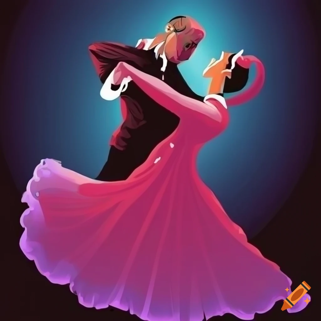Vector art waltz dancers on Craiyon