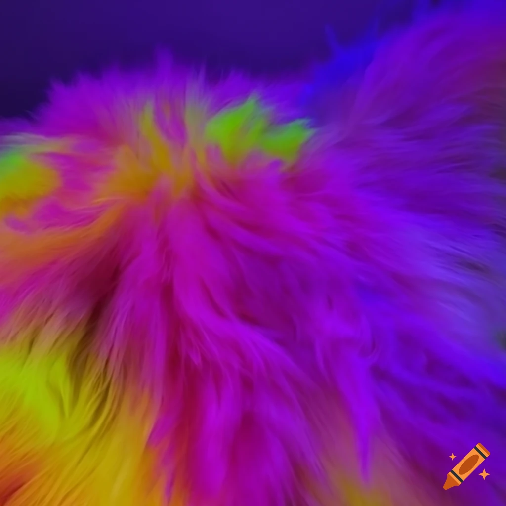 Yellow and pink neon fur on Craiyon