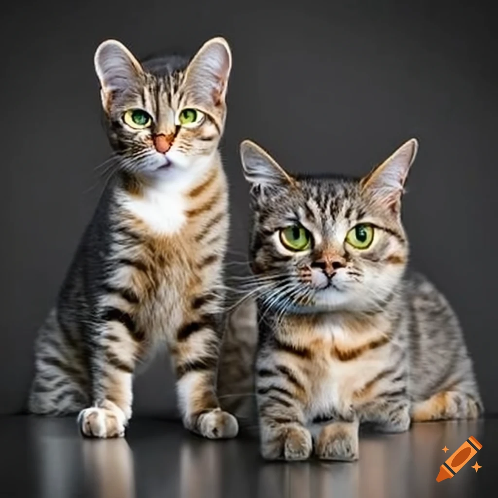 Face to face cats on Craiyon