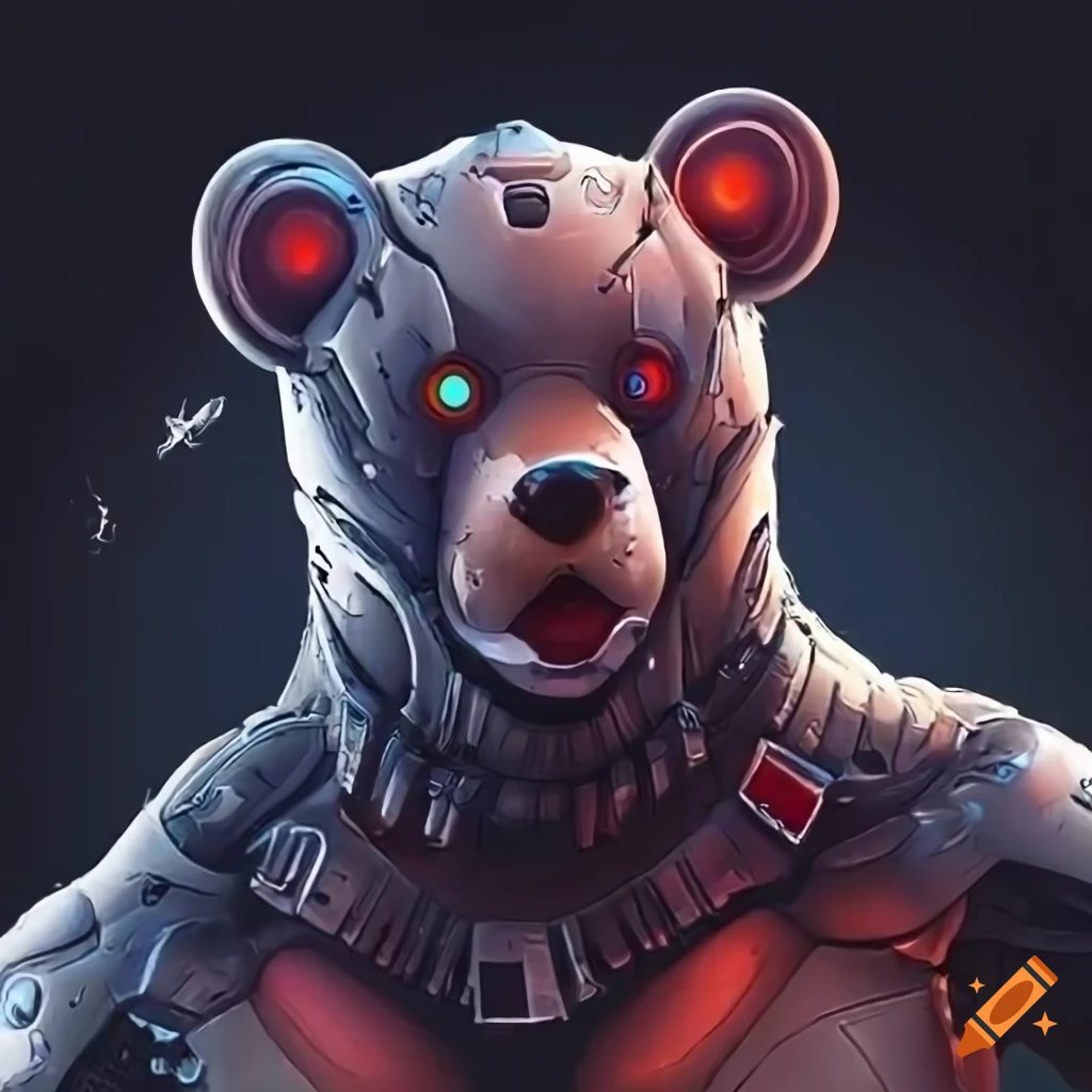 Cyborg bear on Craiyon
