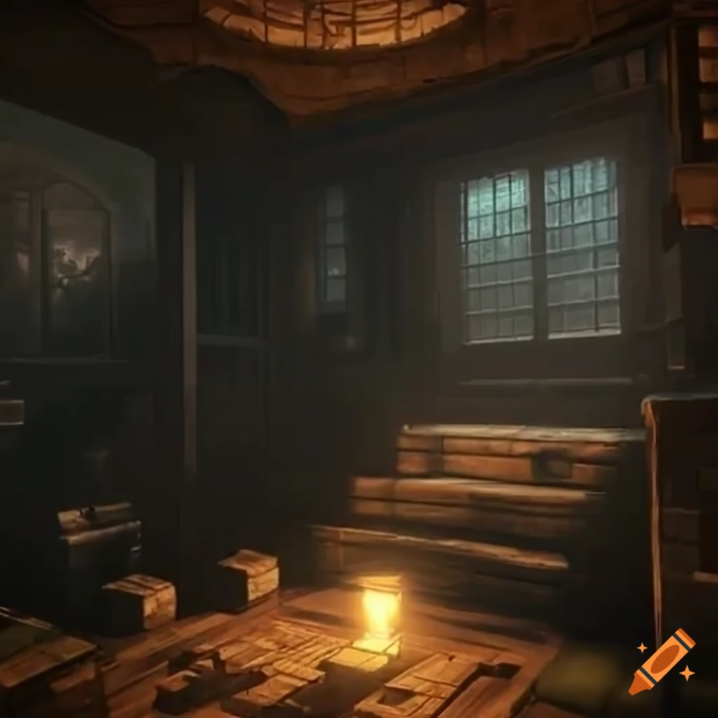 Isometric view of a mysterious location with a mansion and secret lab ...